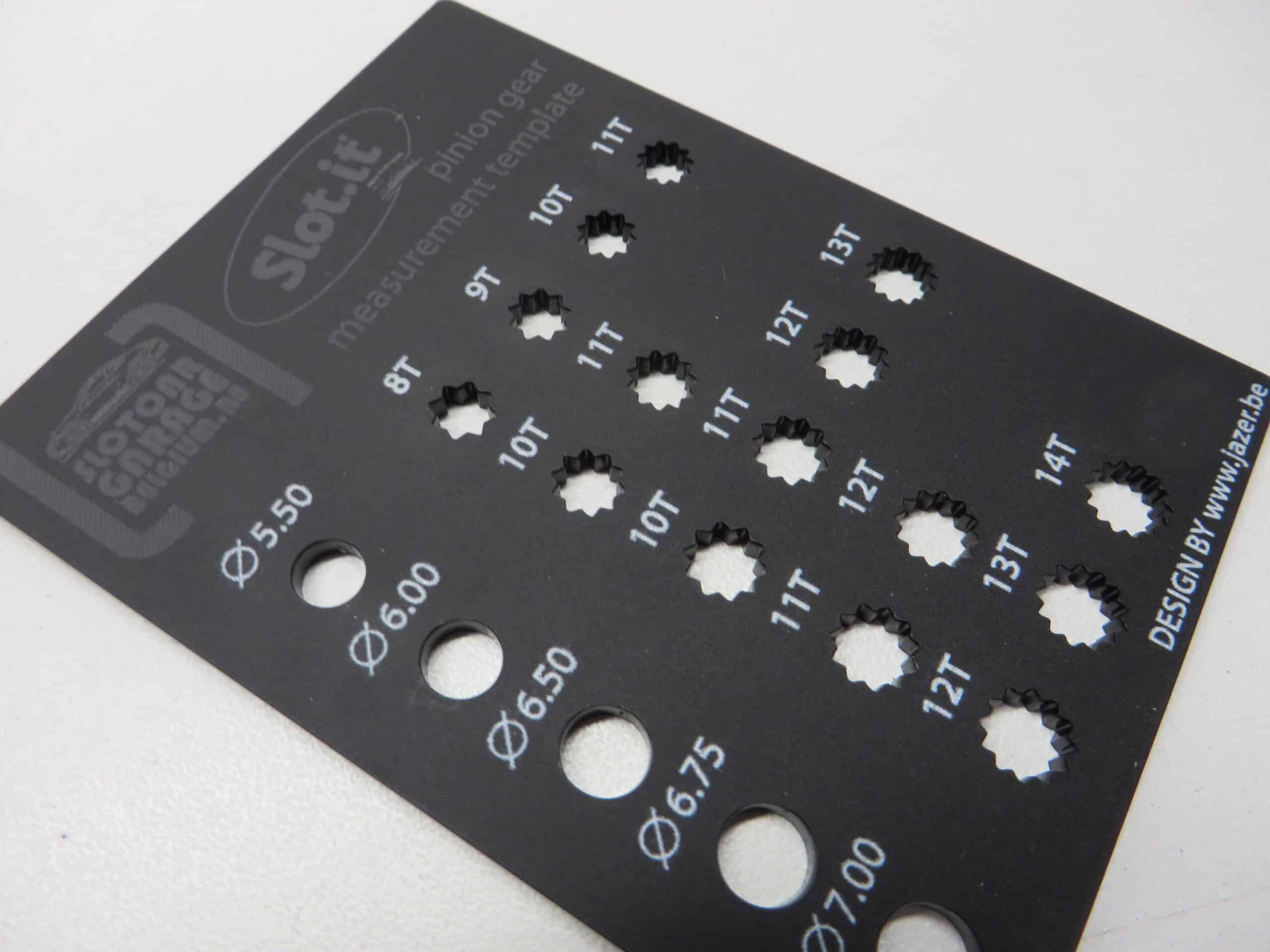 SLOT.IT PINION MEASUREMENT TEMPLATE | Slotcar Garage Belgium