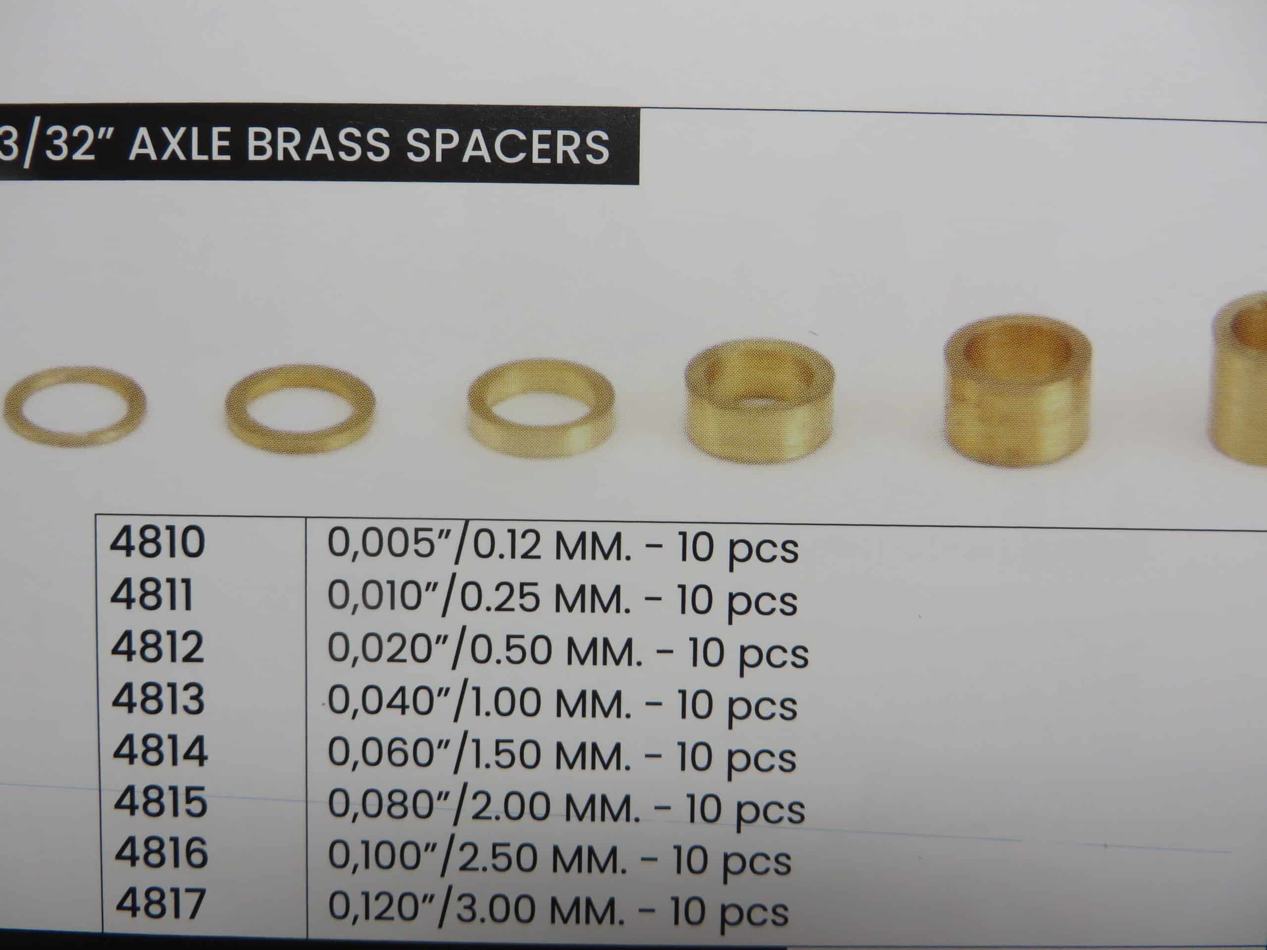NSR AXLE SPACERS 1MM | Slotcar Garage Belgium