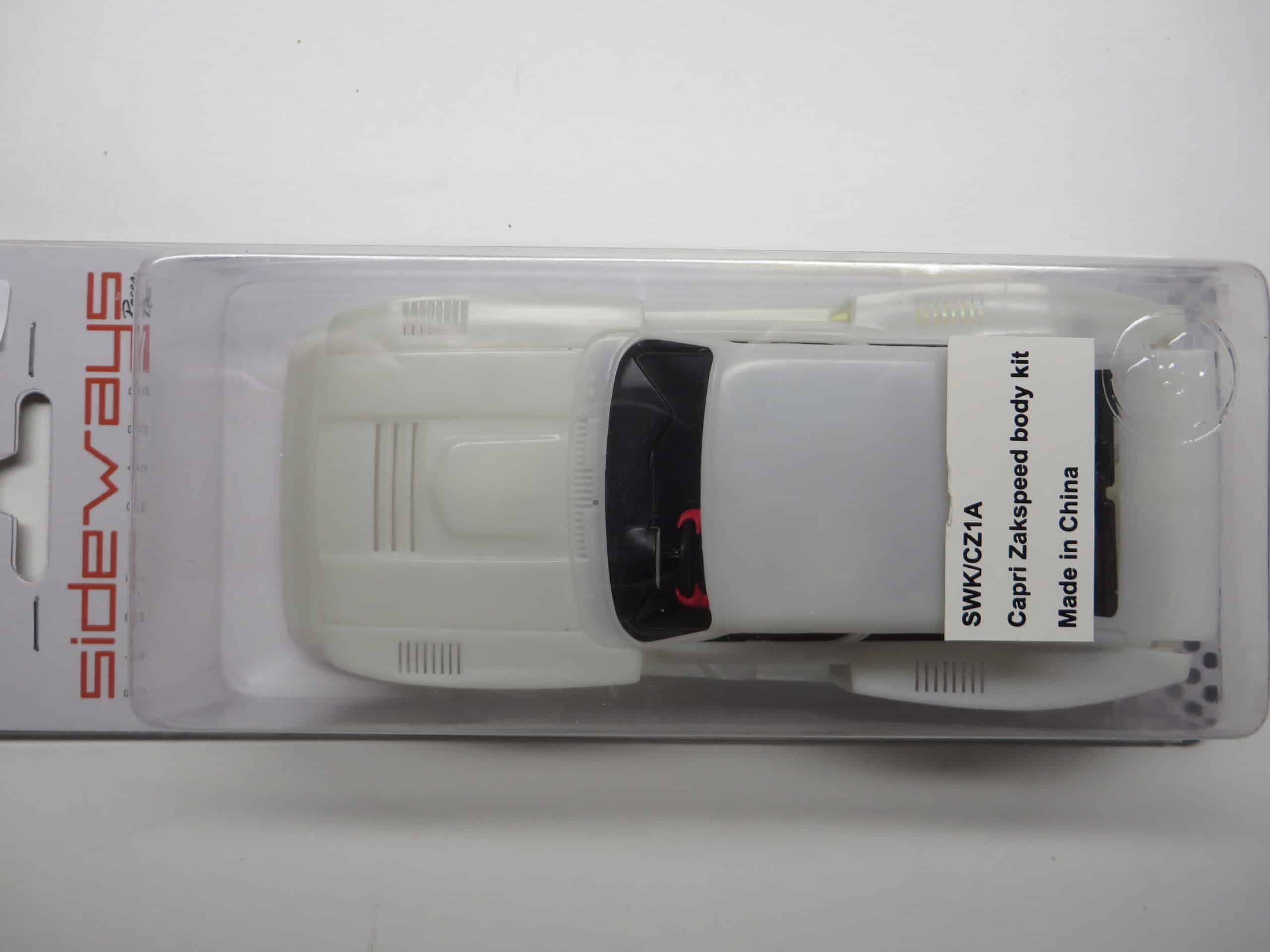 SIDEWAYS WHITE BODY KIT FORD CAPRI | Slotcar Garage Belgium