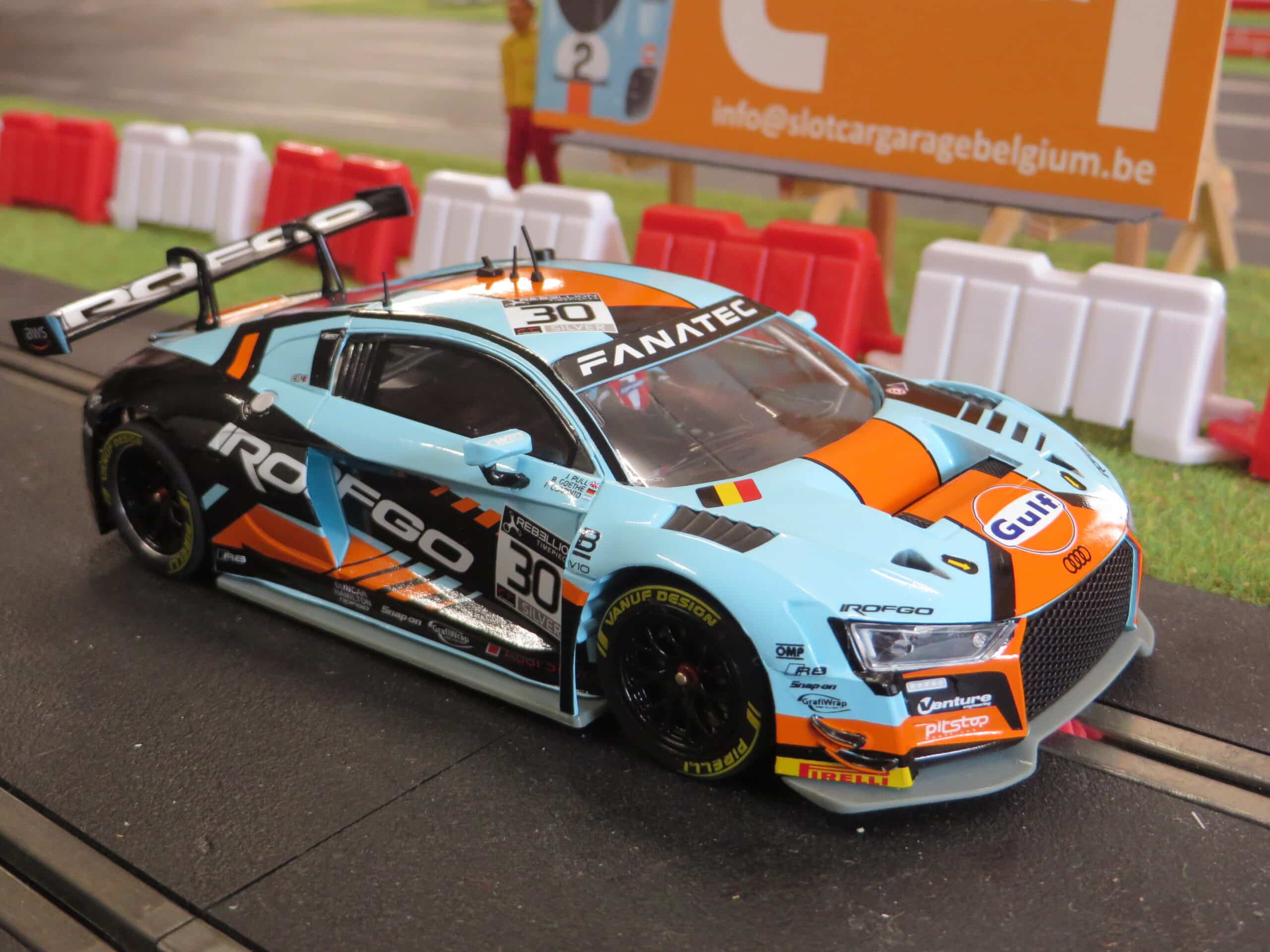 SCALEAUTO AUDI R8 LMS GT3 ,HOME serie | Slotcar Garage Belgium